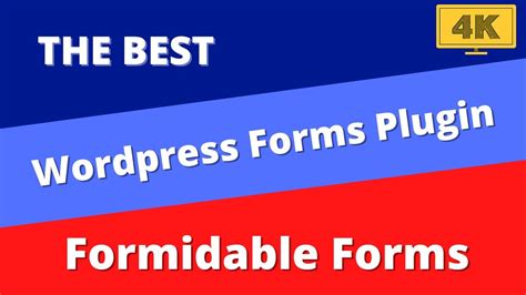 the best wordpress forms plugin formidable forms youtube