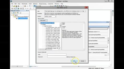 adding a wms web map service link to arcmap youtube