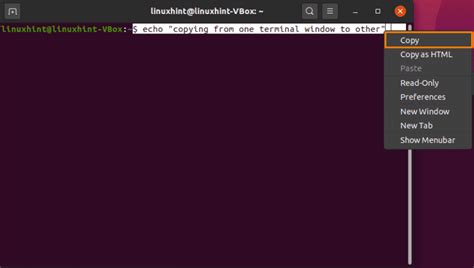 how to copy paste on ubuntu terminal