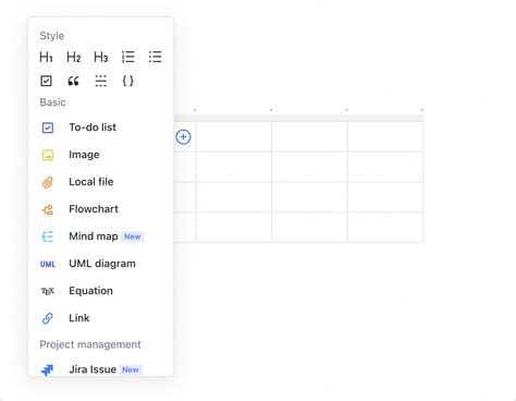 edit tables in docs