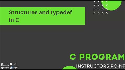 structure and typedef in c programming youtube
