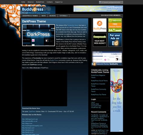 getting started with buddypress and 10 free themes
