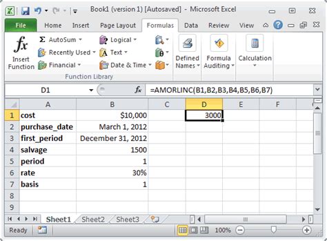 ms excel how to use the amorlinc function ws