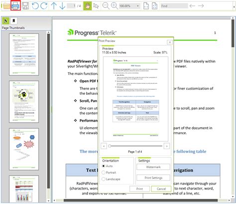 printing support winforms pdfviewer control telerik ui for winforms