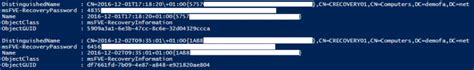 bitlocker recovery password mit powershell auslesen adfaq
