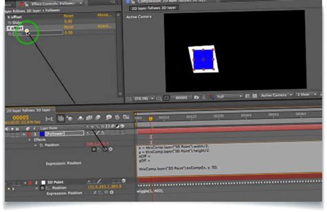 attach 2d layer to a 3d layer in after effects using expressions