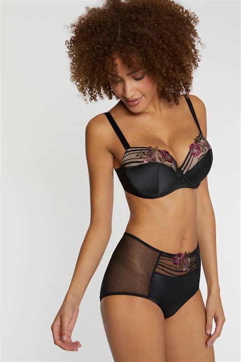 Black Padded Demi Cup Bra Sensualite Maison Lejaby