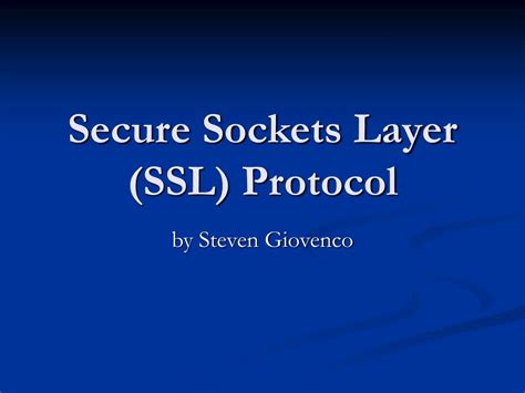 ppt secure sockets layer ssl protocol powerpoint presentation id