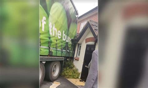 Chaos As Asda Lorry Crashes Into Homes While Trying To Reverse Out