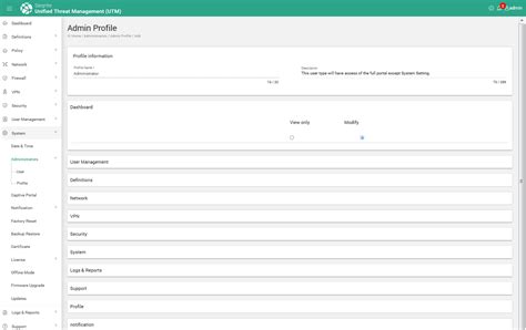 how to configure admin profiles in seqrite utm seqrite support