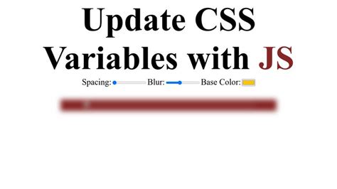 update css variables with js