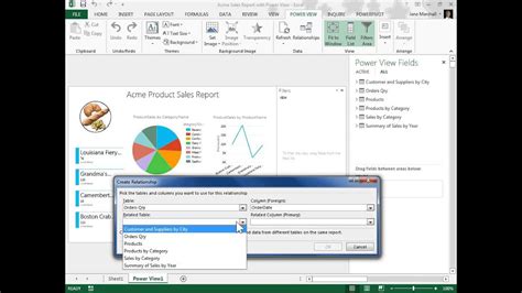 excel 2013 create a relationship between two tables youtube