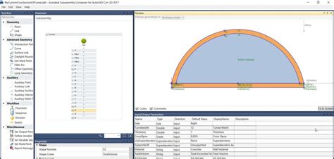 using parametric modeling to design the tunnel profile in autodesk