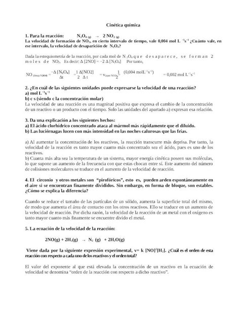 Doc Cinética Química Ejercicios Resueltos Pdfslide Net