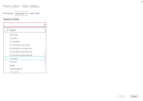 solved font color field formating microsoft fabric community