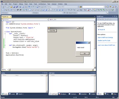 bring python to your development with ironpython techerator