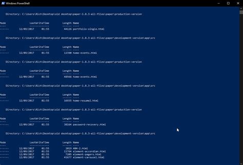 irishdotnet dev get a list of all file names including