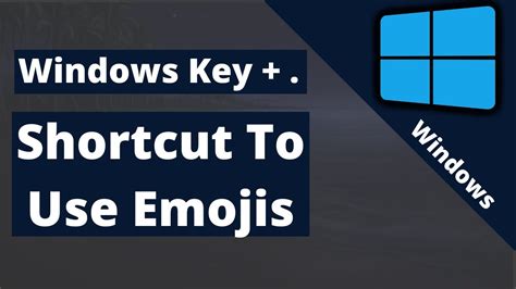 How To Use Emojis Windows Shortcut Youtube