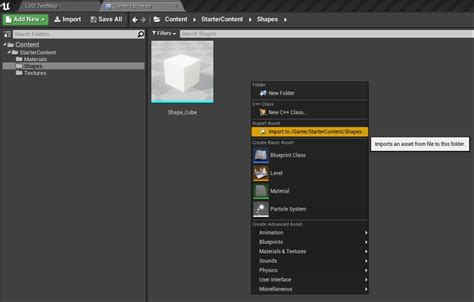 exporting and importing unreal engine 4 game development essentials