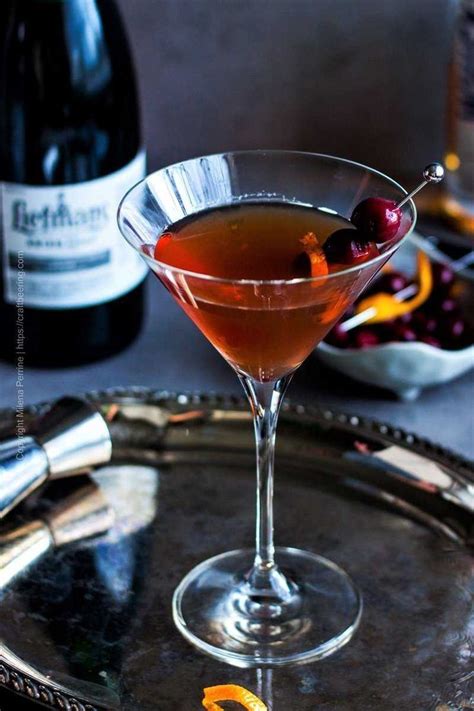 Manhattan Cocktail With Kriek Easy Craft Beering Manhattan