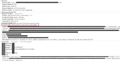post interface send application x form urlencoded