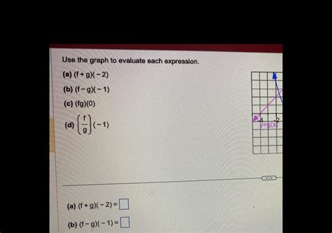 [answered] use the graph to evaluate each expression a f g 2 b
