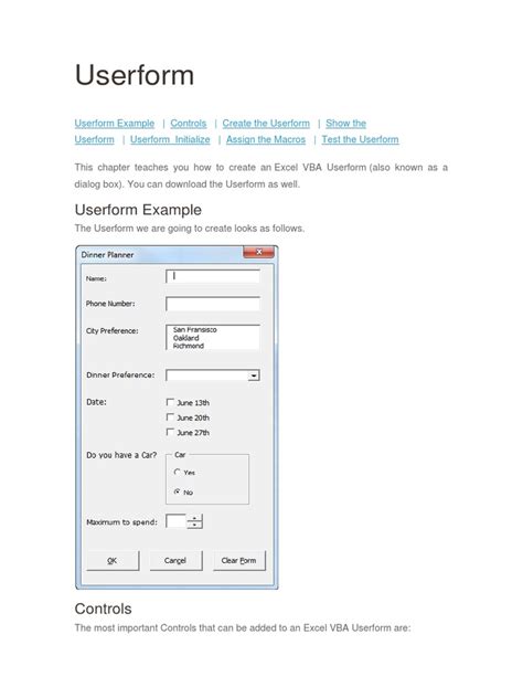 userform example visual basic for applications microsoft excel