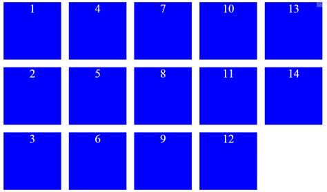 html ordering items vertically and scroll div horizontally stack