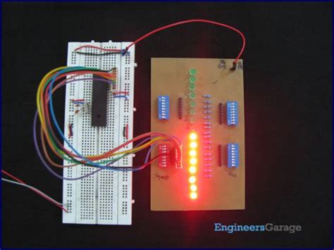 how to interface leds with pic18f4550 microcontroller