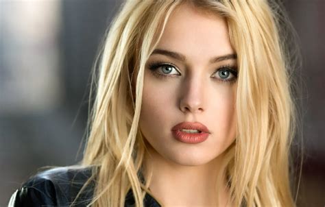 Wallpaper Girl Look Blonde Portrait Simon Borg Simone Borg