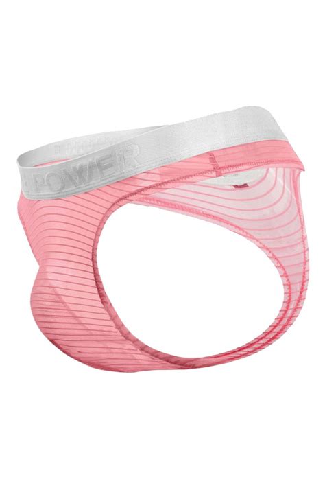 Male Power Salmon Mesh Rib Bong Thong Cheapundies