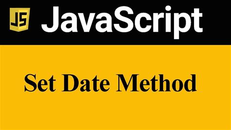 set date methods in javascript hindi youtube