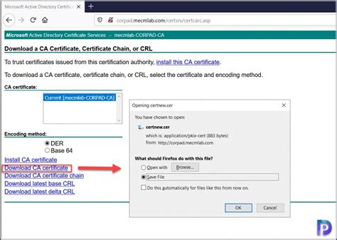 2 easy ways to export root ca certificate for configmgr