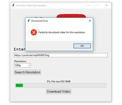 how to make a youtube video downloader in python python code