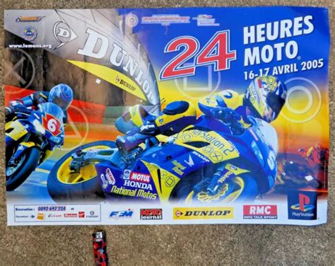 Affiche 24 Heures Du Mans Moto 16 17 Avril 2005 Affiche Officiel Eur 5