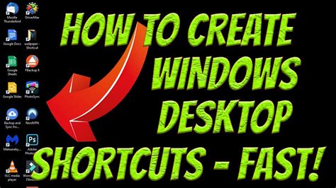 How To Create Windows Desktop Shortcuts Fast Youtube