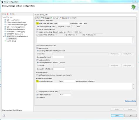 debugging in eclipse requires restart to run properly nordic qanda