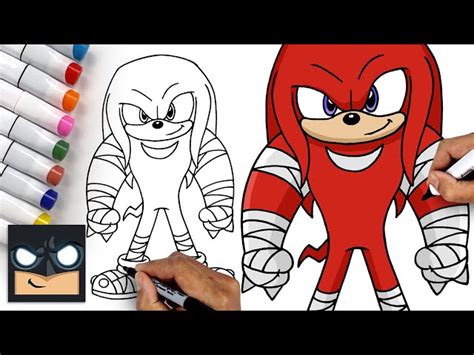How To Draw Knuckles Sonic 2 Step By Step Tutorial Yo