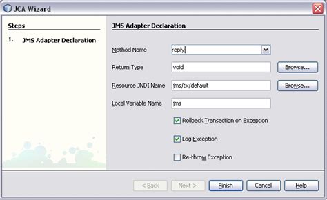 chapter 1 using the jms jca wizard using the jms jca wizard
