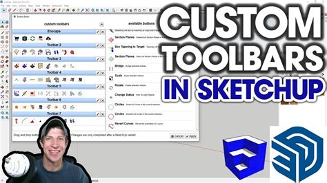 easy custom toolbars in sketchup with custom toolbar editor youtube