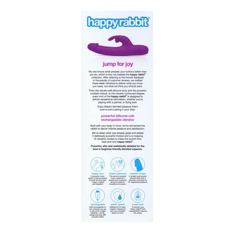 Happy Rabbit Slimline Realistic Vibrator Adult Toys Sv