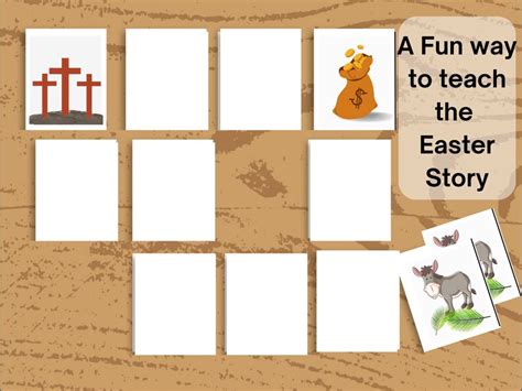Printable Easter Story Matching Card Game Etsy