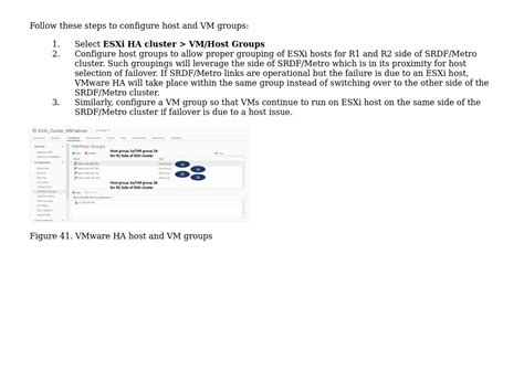 step 4 configure host and vm groups for srdf metro based failover