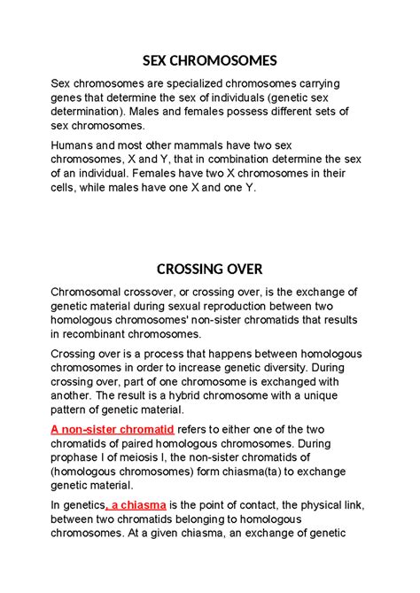 Sex Chromosomes Bio Sex Chromosomes Sex Chromosomes Are Specialized
