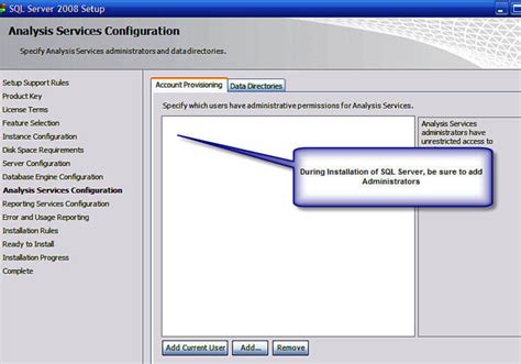 configuring permissions for ssas