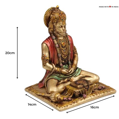 Lord Hanuman Sitting In Meditative Pose