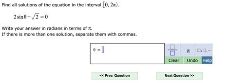 Solved Find All Solutions Of The Equation In The Interval