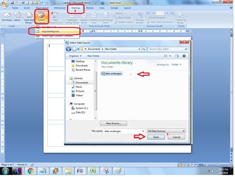Cara Print Label Undangan 121 Di Word 2010