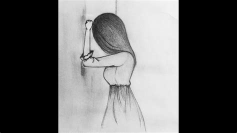 How To Draw A Sad Girl Pencil Sketch Easy Drawing Tutorial Youtube