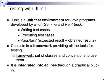 ppt unit testing with junit powerpoint presentation free download